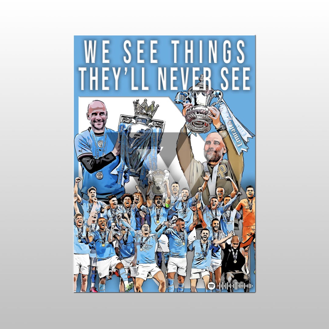 Manchester City Song Lyric A4 Poster - "see Things" | Football Art ...