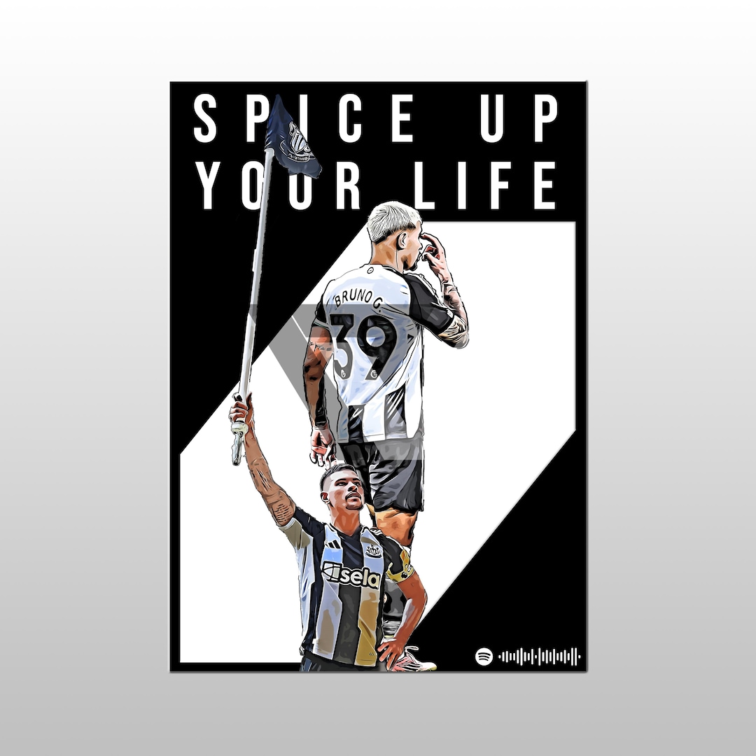 Newcastle Song Lyric A4 Poster - "spice" | Football Art Decor - Etsy