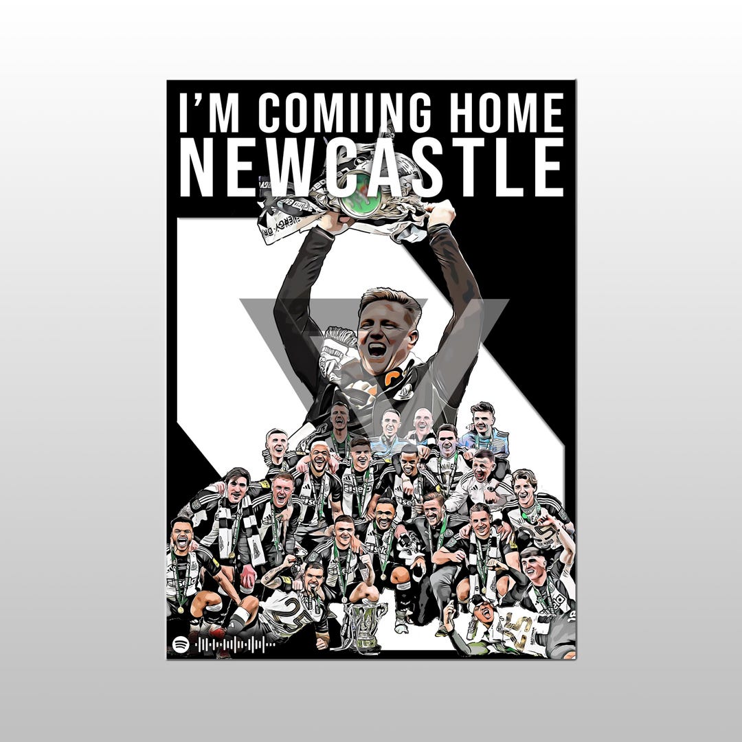 Newcastle Song Lyric A4 Poster - "home Newcastle" | Football Art Decor ...