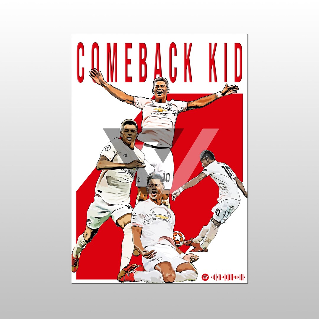 Manchester United Song Lyric A4 Poster - "comeback" | Football Art ...
