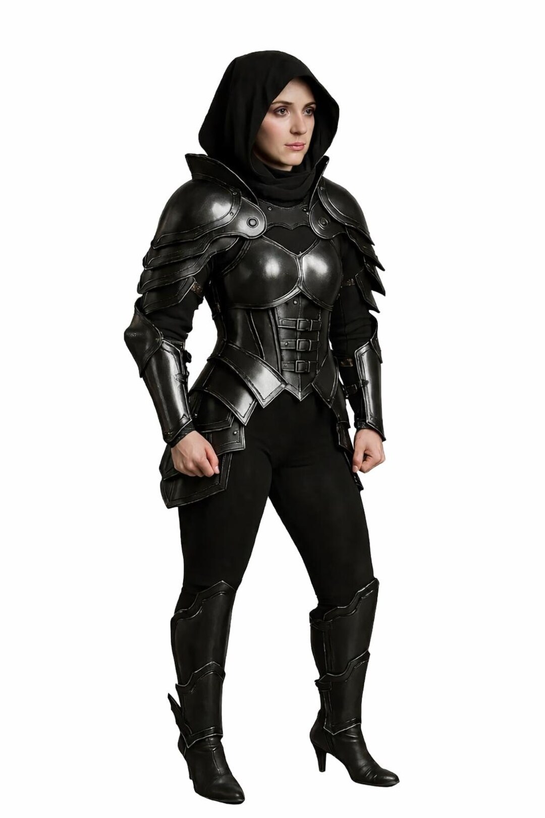 Blackened Steel Female Full Armor: Medieval Knight Lady Suit - Etsy