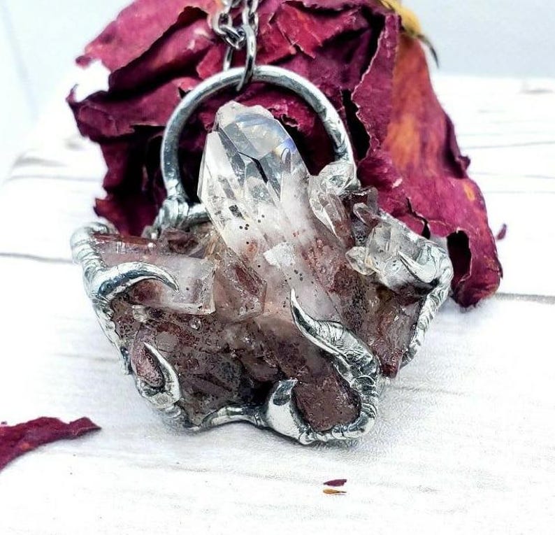 Lodolite Quartz Geode Crystal Necklace - Etsy