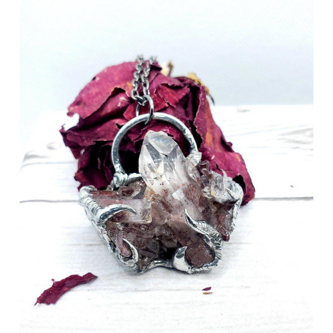 Lodolite Quartz Geode Crystal Necklace - Etsy