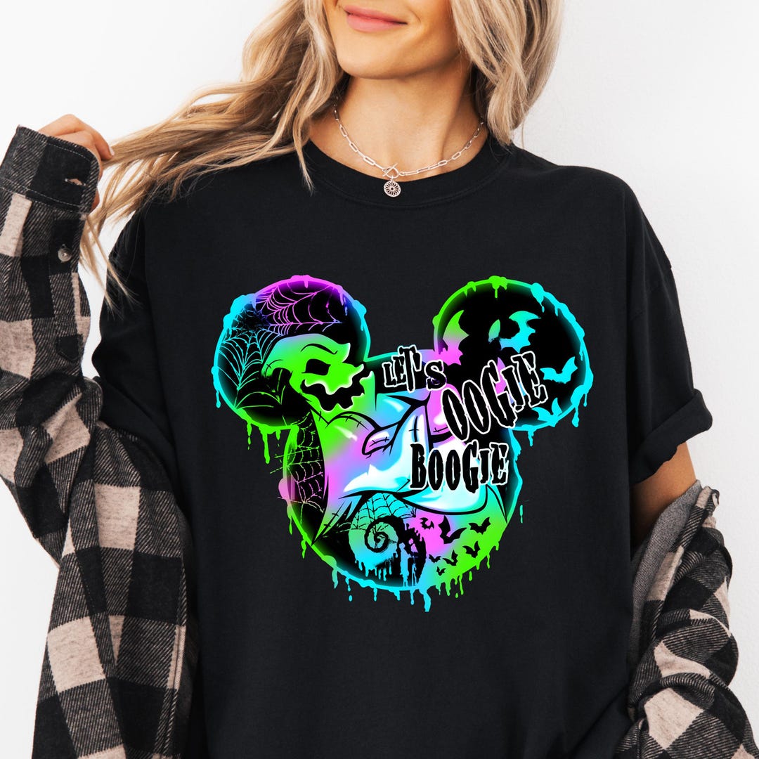 Oogie Boogie Halloween Tee, Neon Disney Graphic Shirt - Etsy