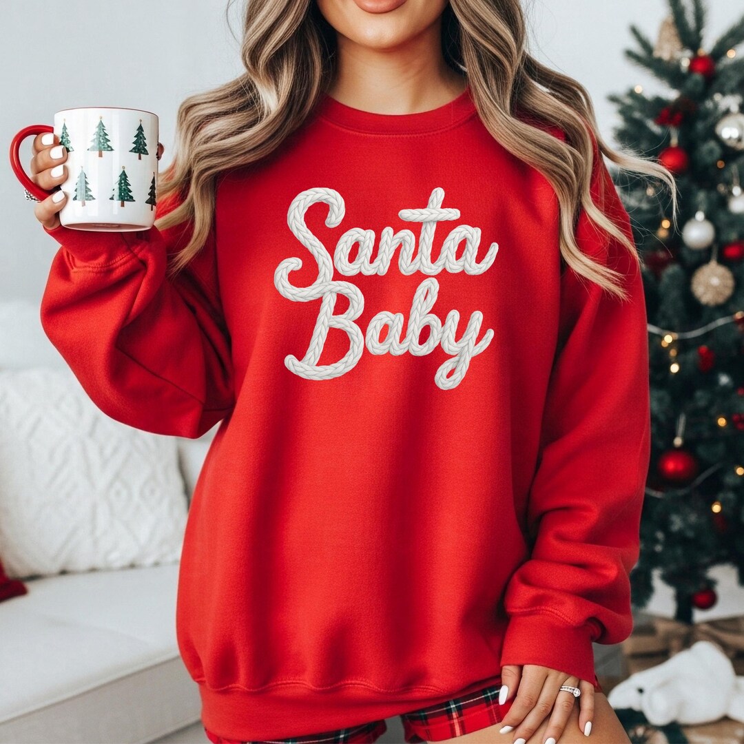 Santa Baby Christmas Sweatshirt: Cozy Soft Holiday Pullover - Etsy