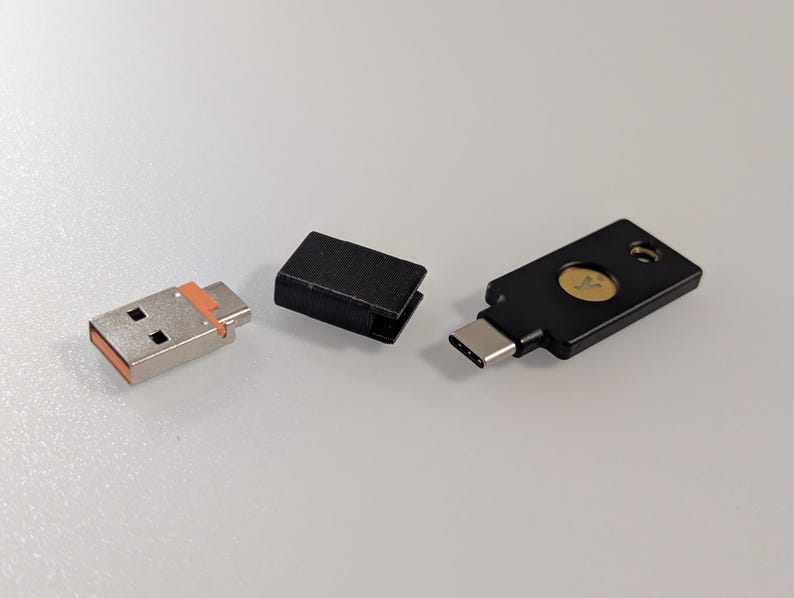 Yubicollar USB C to A Adapter for Yubikey C & 5C NFC - Etsy