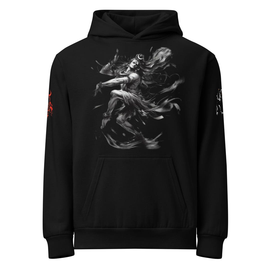 Black Hoddie With Buddha Graphic Design - Etsy