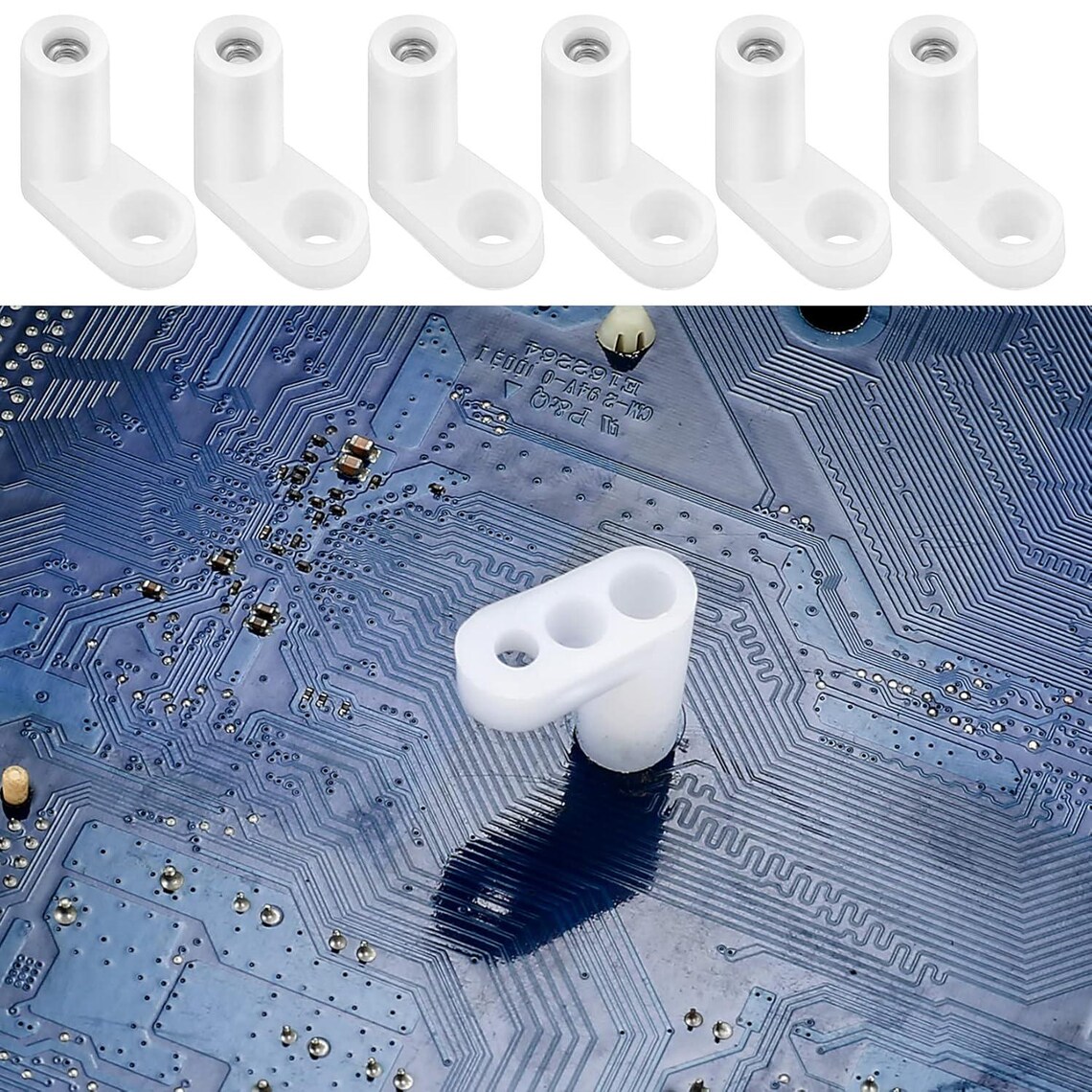 60 Pcs PCB Board Mounting Feet With Screws, White L Shape Circuit Board ...