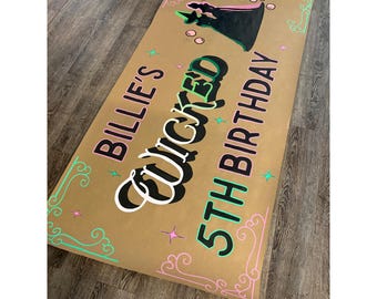 Wicked Hand- Painted Birthday Banner - Etsy