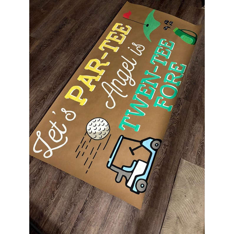 Golf Themed Birthday Banner - Etsy