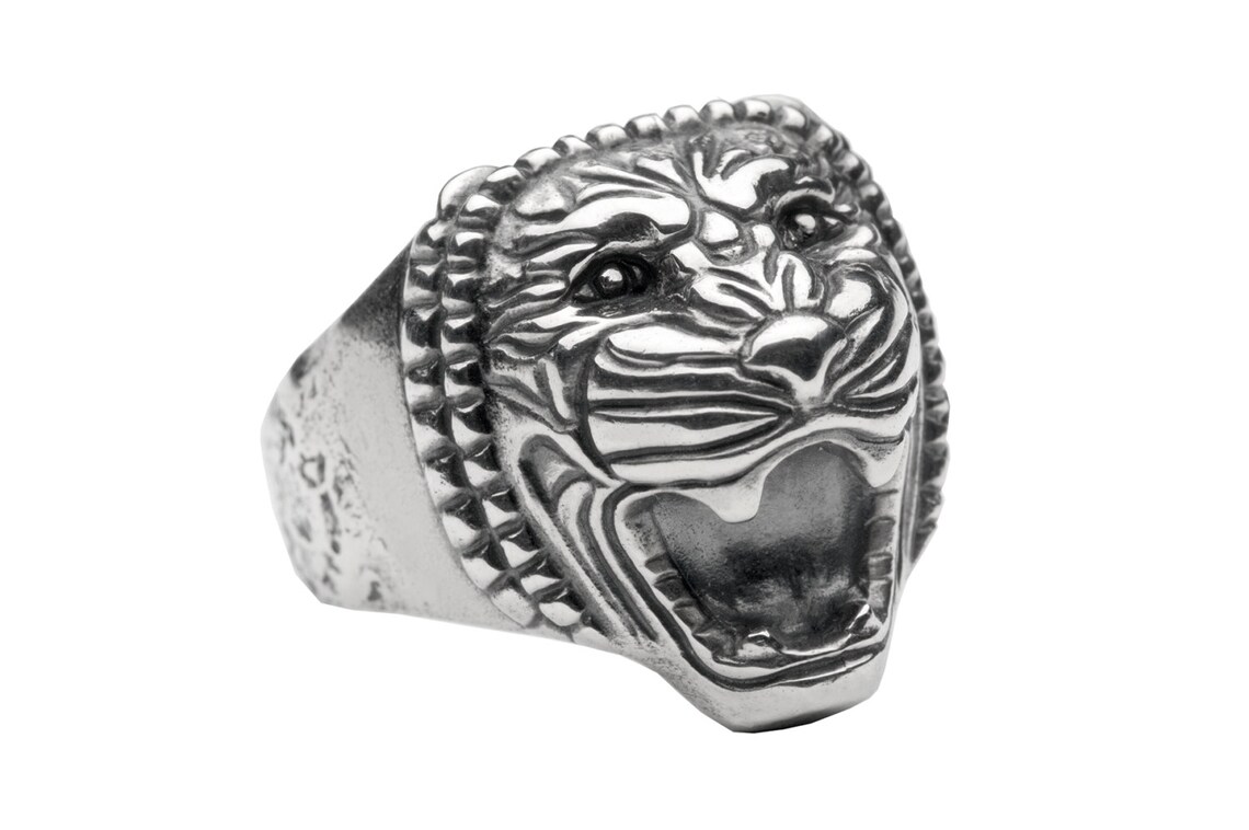 Mens Lion Ring Mens Statement Ring Mens Animal Ring - Etsy