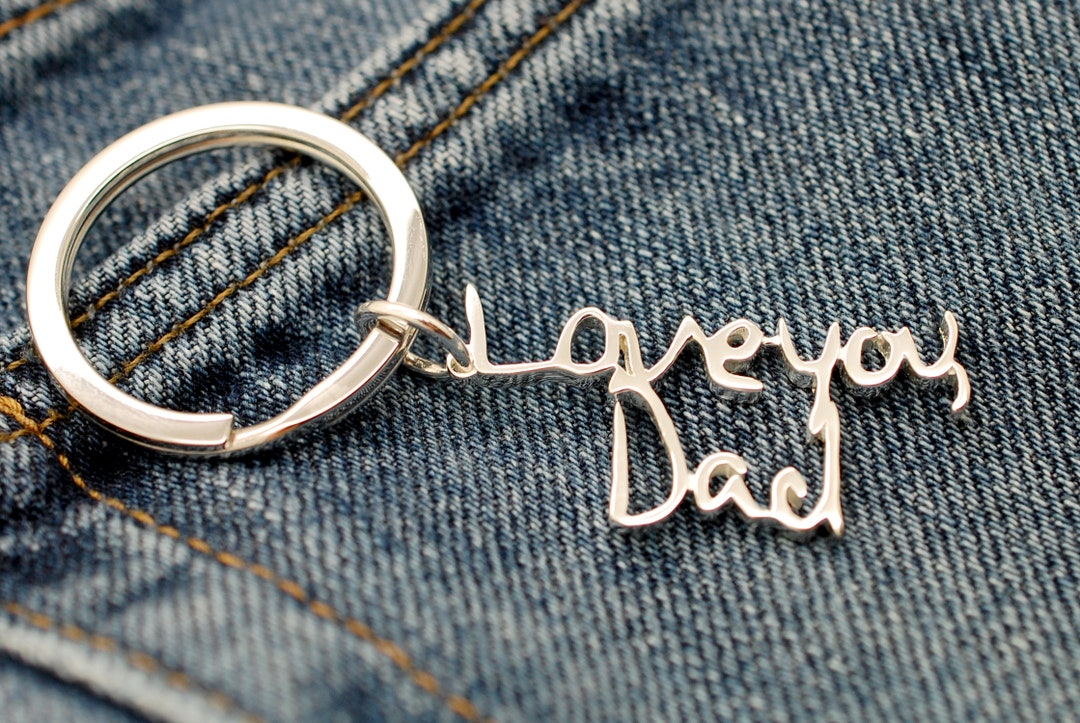 Sterling Silver Keychain, Personalized Custom Keychain for Him ...