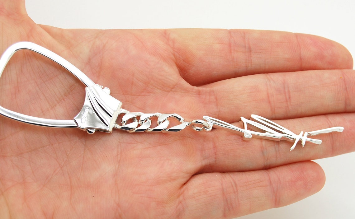 Handwriting Keychain Signature Custom Keychains Personalized - Etsy