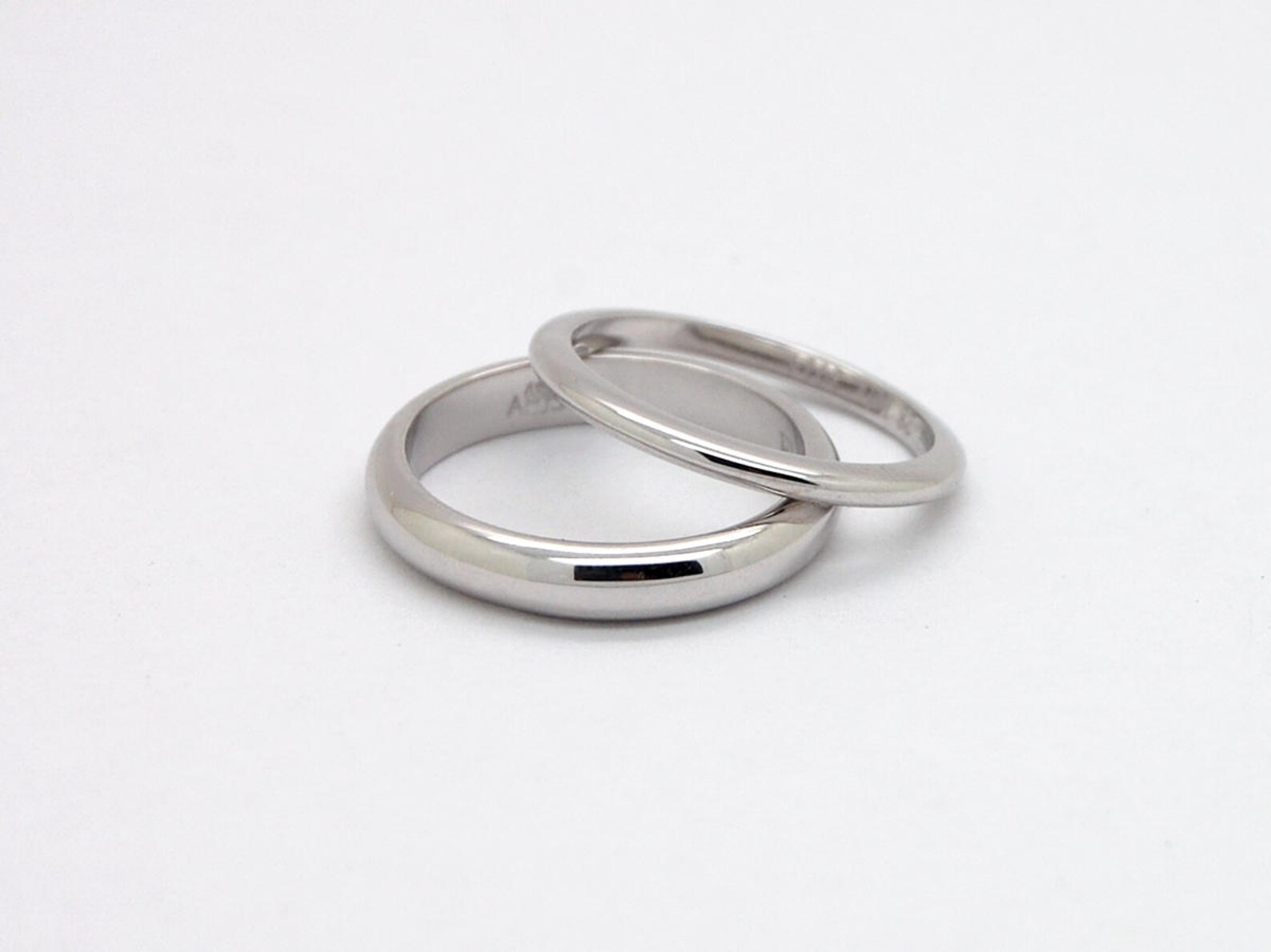 Comfort Fit Wedding Ring Set 14K Wedding Bands Set His and - Etsy