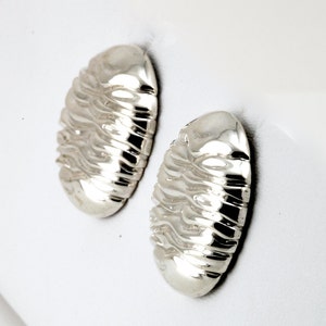 Large Silver Button Earrings, Modern Earrings, Sterling Silver Stud ...