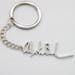 Sterling Silver Handwriting Keychain, Personalized Mens Gift Key Chain ...