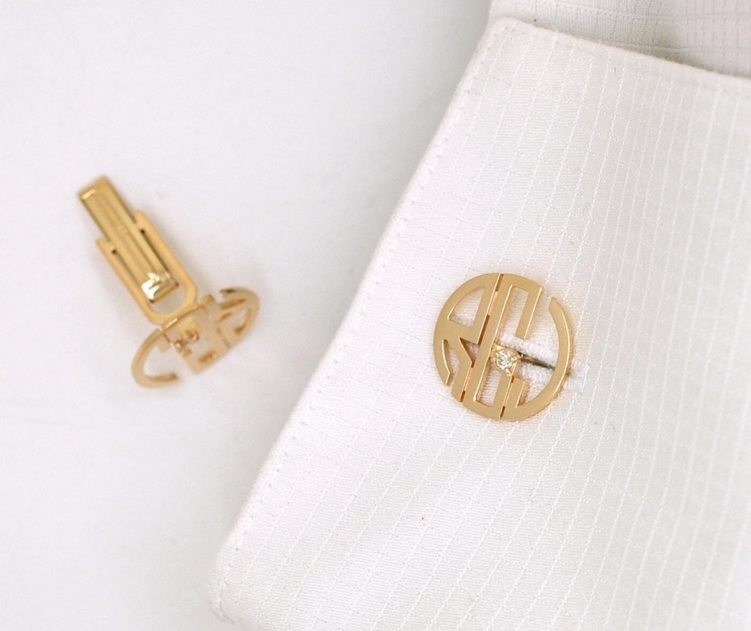 Custom 18k Gold Cufflinks for Men 18kt Solid Gold Christmas Gifts for ...