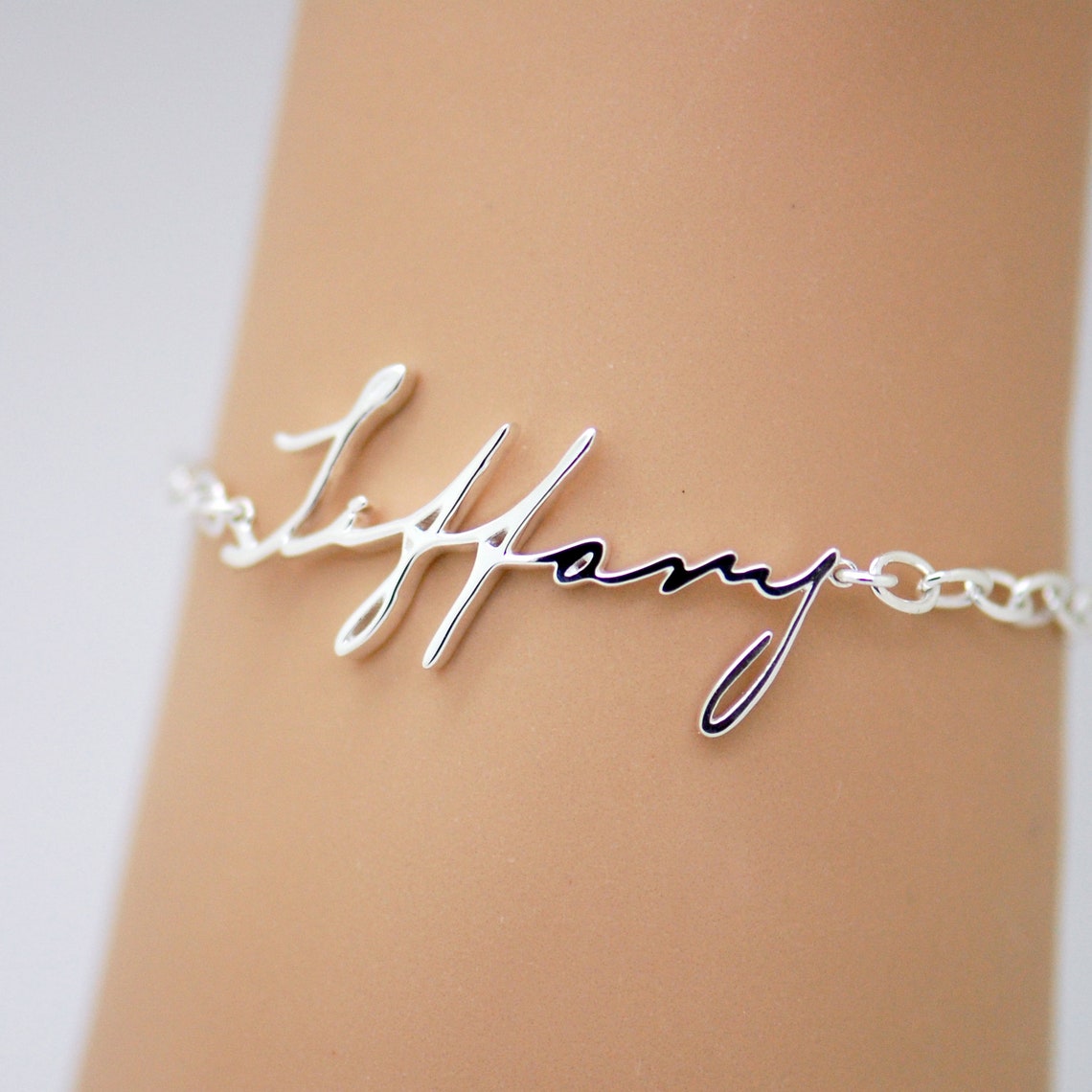 Personalized Memorial Bracelet Handwriting Kid Name Jewelry Signature ...