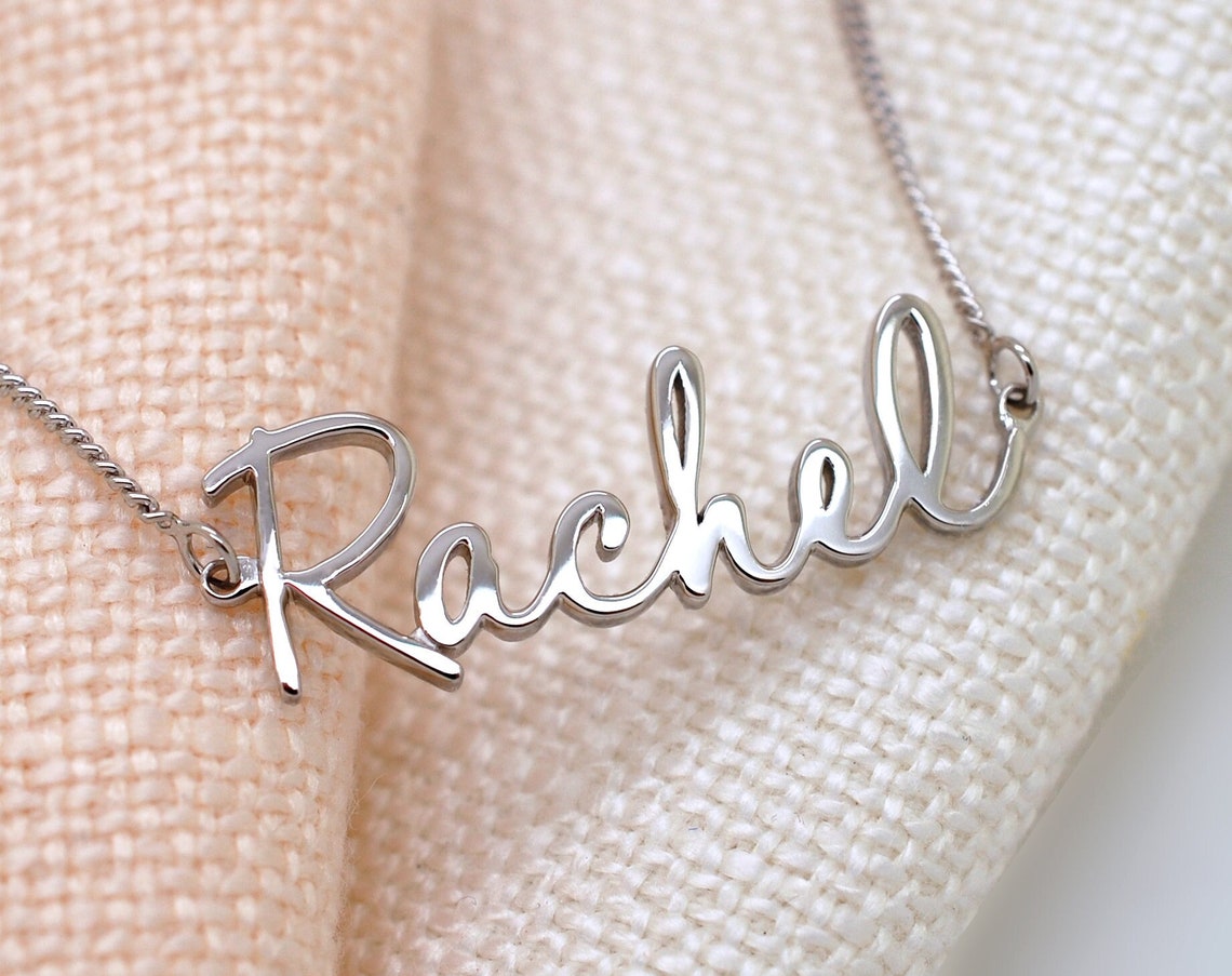 Platinum Name Necklace 950 Solid Platinum Pendant for Mom - Etsy