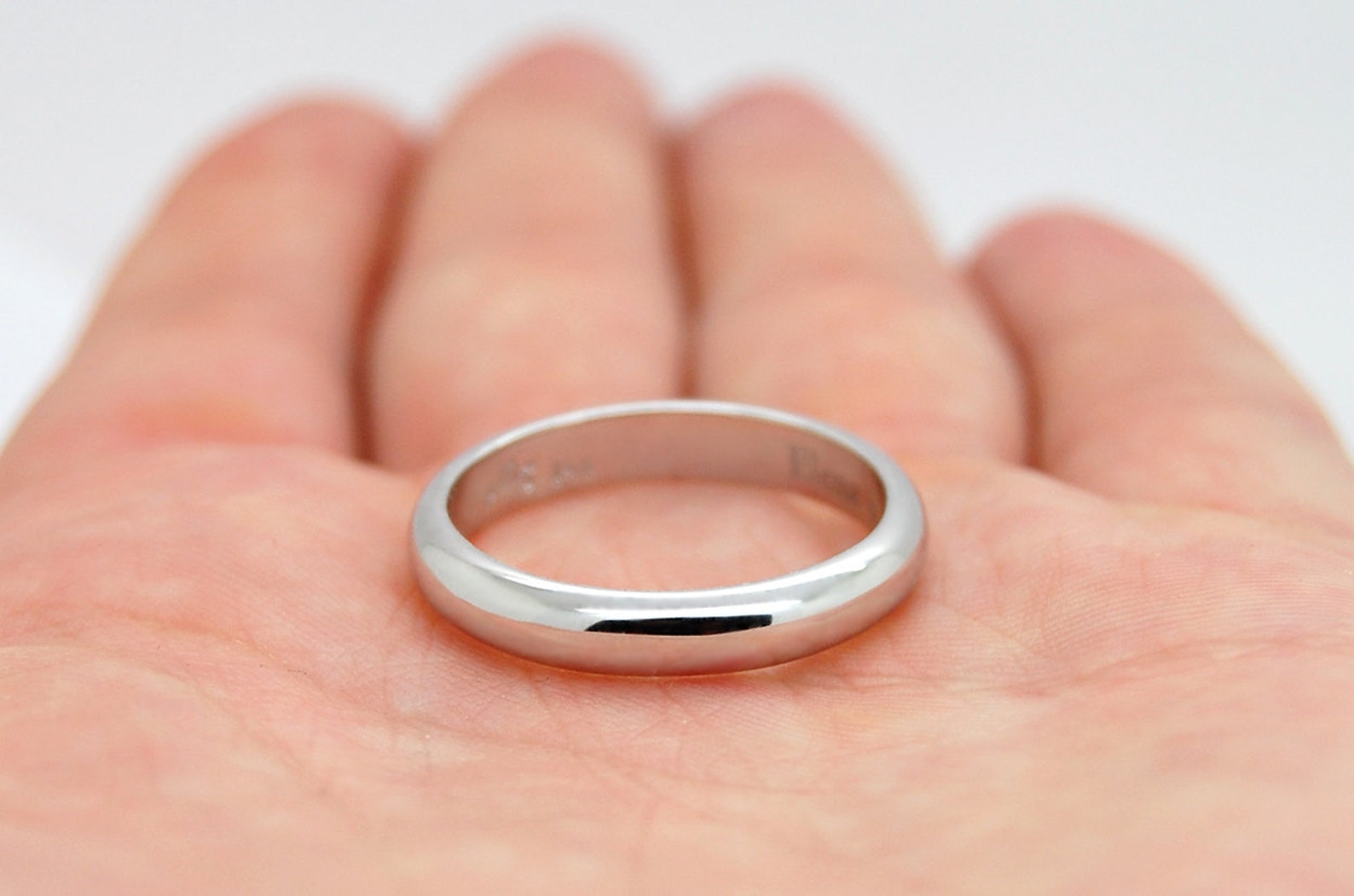 Wide Platinum Wedding Band Set 5mm Wide Wedding Rings - Etsy