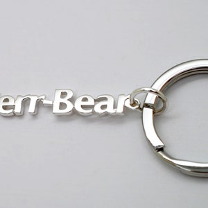 Sterling Silver Handwriting Keychain, Personalized Mens Gift Key Chain ...