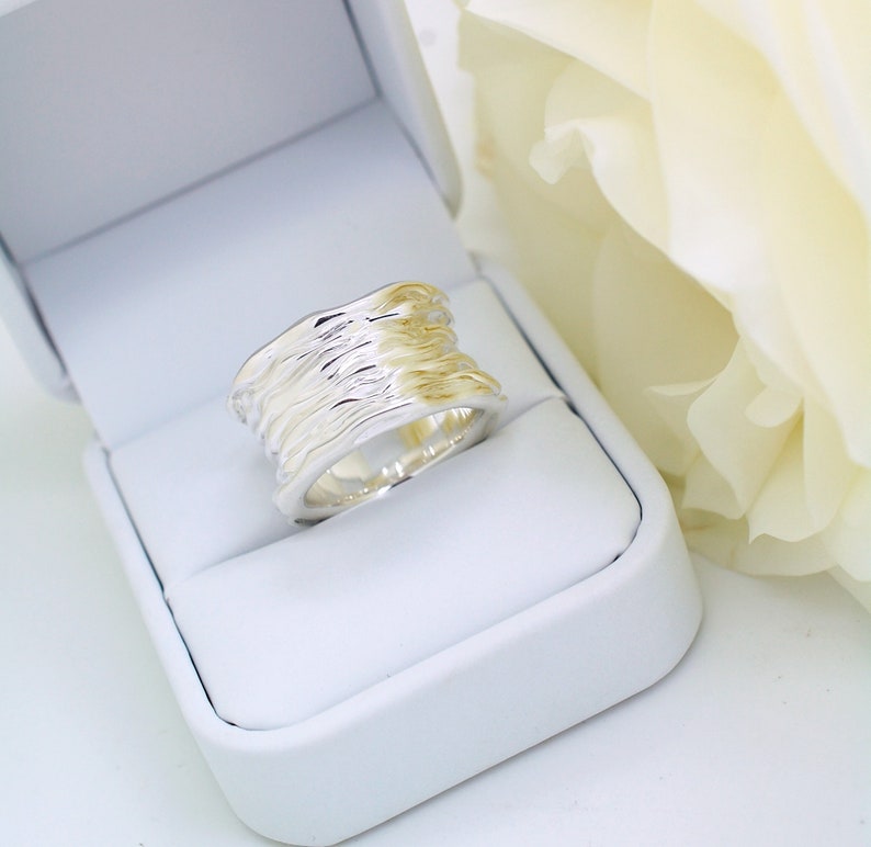 Chunky Silver Ring Solid Silver Ring Big Silver Ring - Etsy