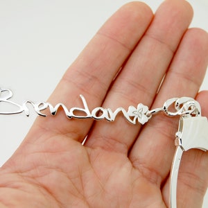 Sterling Silver Handwriting Keychain, Personalized Mens Gift Key Chain ...
