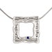 Modern Necklace Silver Square Pendant Necklace Medium Size - Etsy