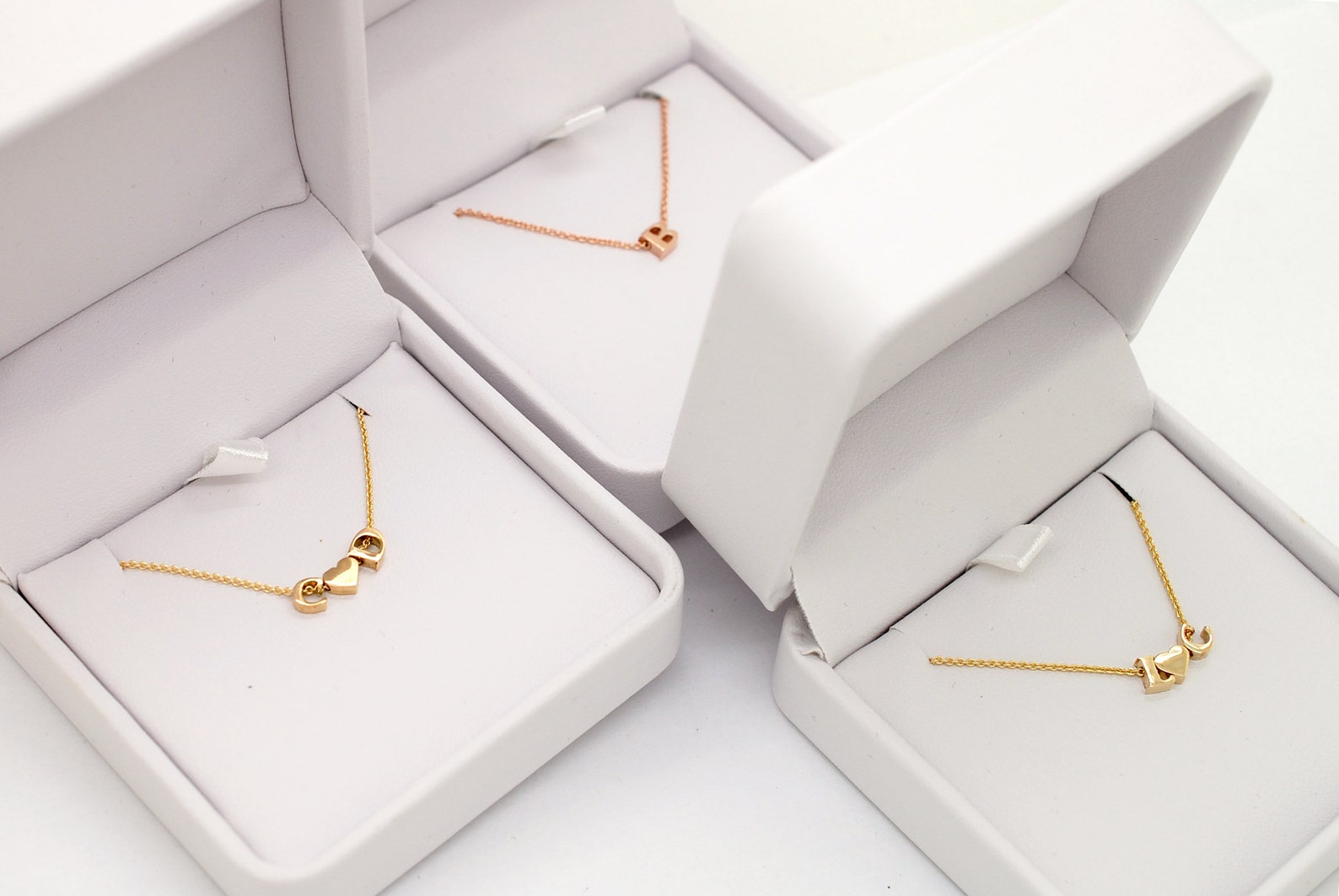 Letter L Necklace Solid Gold 14k Initial L Tiny Pendant Small Dainty ...