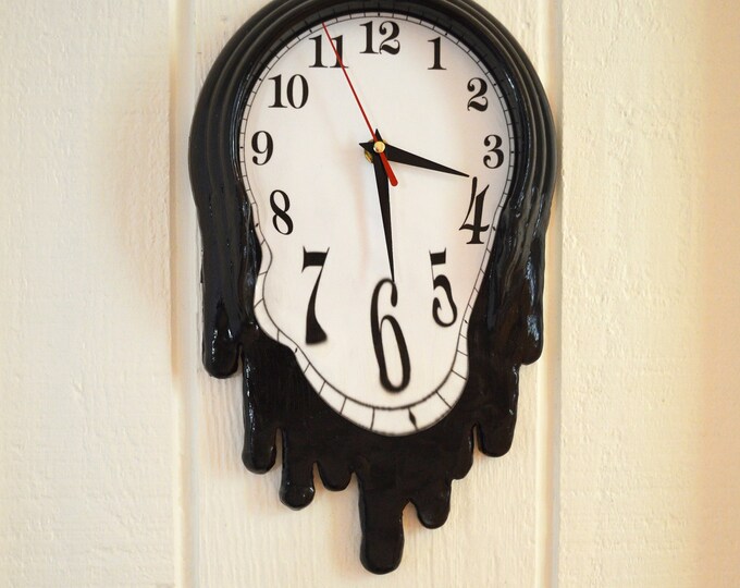 Melted Clock Surreal Pop Art Salvador Dali Style Sculpture - Etsy