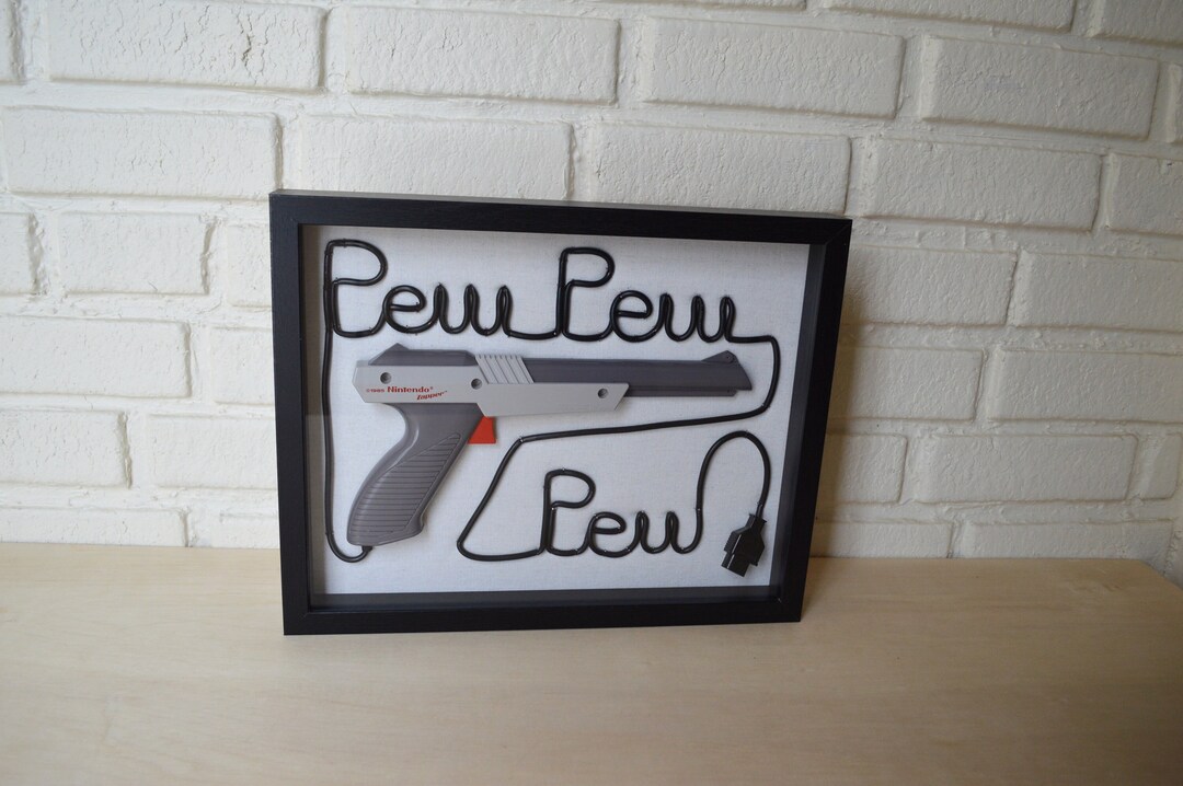 Nintendo NES Zapper Wall Art Shadow Box Pew Pew Pew - Etsy