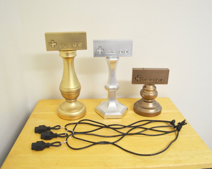 Nintendo NES Gamers Tournament Trophies or Prizes Gold Silver Bronze ...
