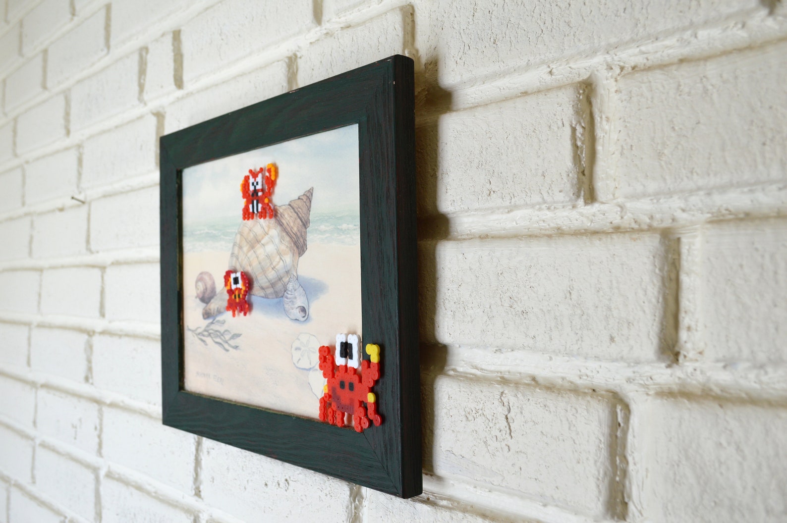 Super Mario Crab Side Stepper Pixel Art Perler Bead Reclaimed Painting ...