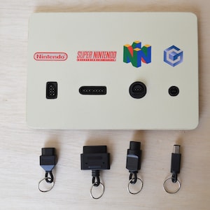 Nintendo Plug Key Chain Holder Organizer - NES SNES N64 Gamecube - Real ...