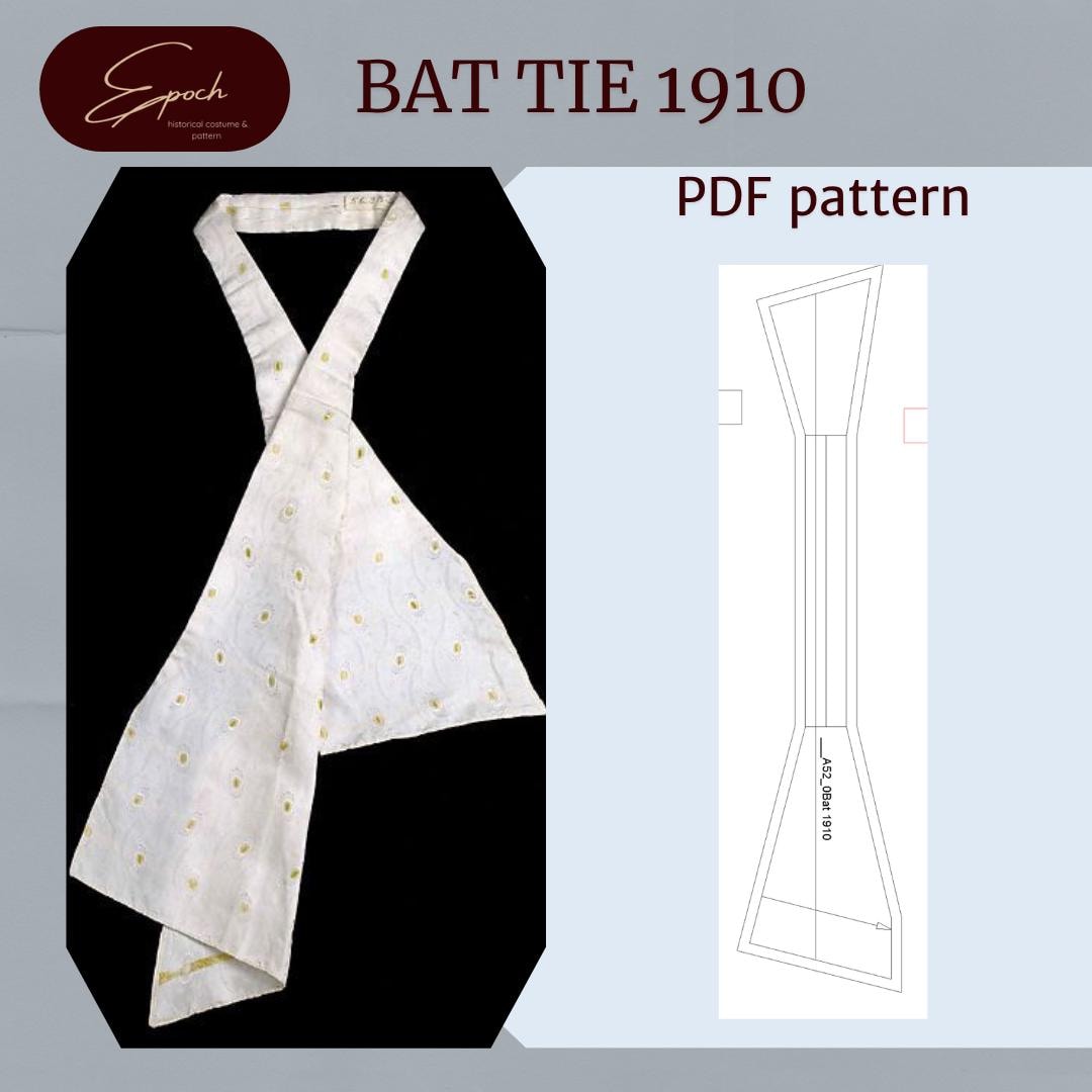 Bat Tie 1910 PDF Pattern A4 - Etsy