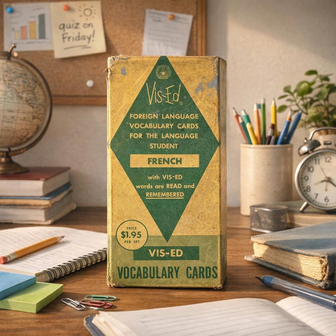 Vintage Vis-ed French Vocabulary Cards Set 1000 Words Language Study - Etsy