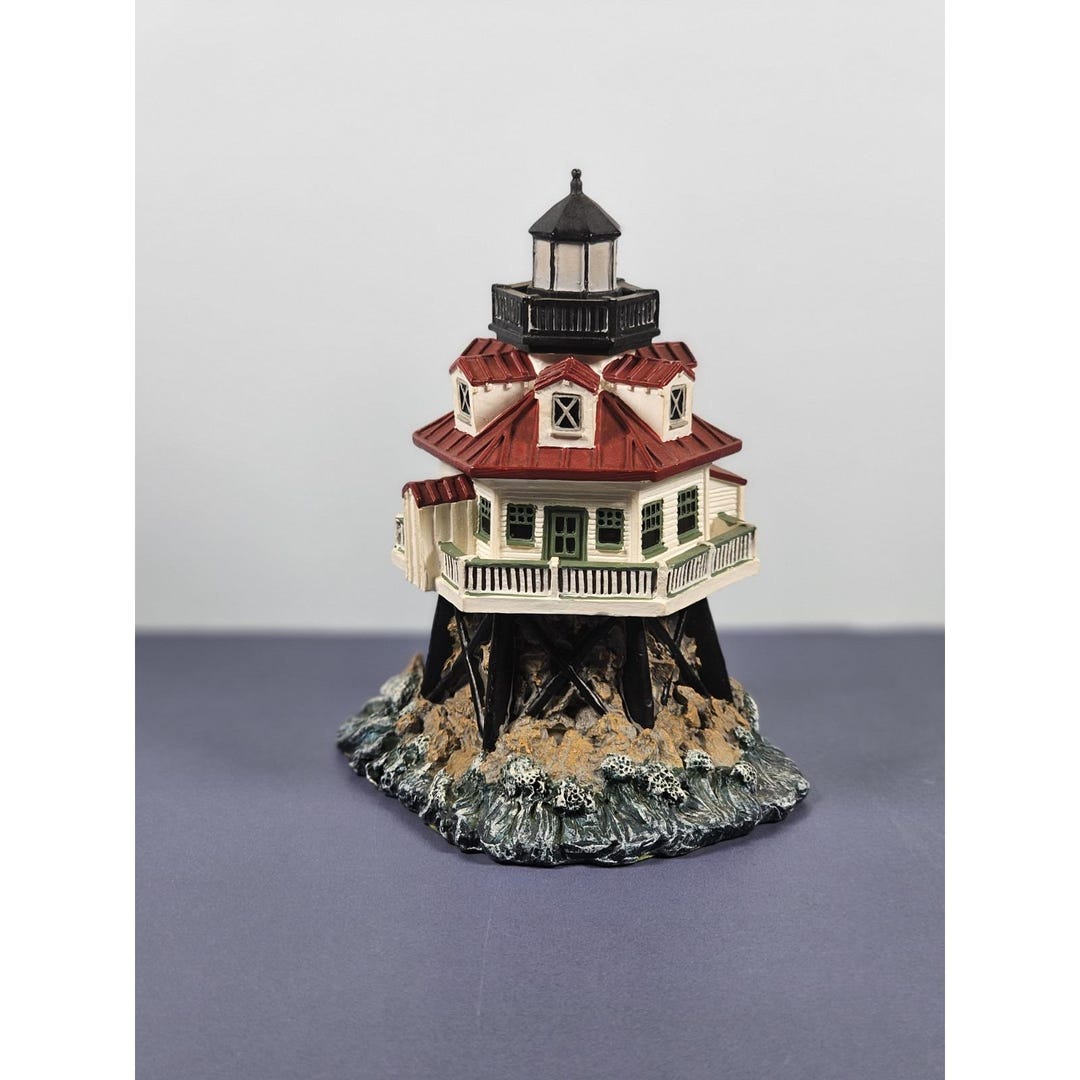Lefton Thomas Point Lighthouse Figurine 1998 Geo Z Lefton Collectible ...