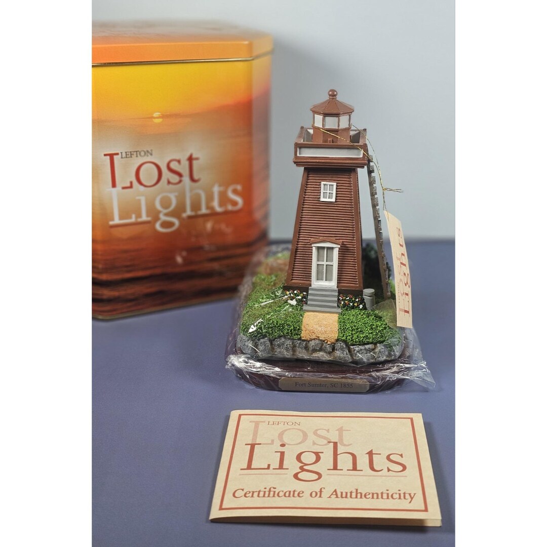 Lefton Lost Lights Fort Sumter Lighthouse Figurine With Certificate of ...