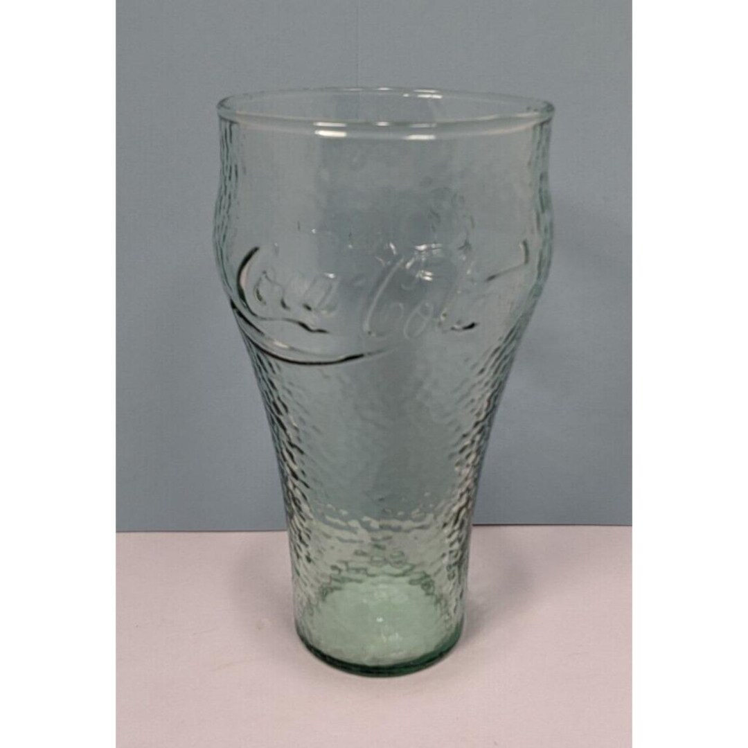 Coca-cola Green Dimpled Textured 12 Oz Drinking Glass - Etsy
