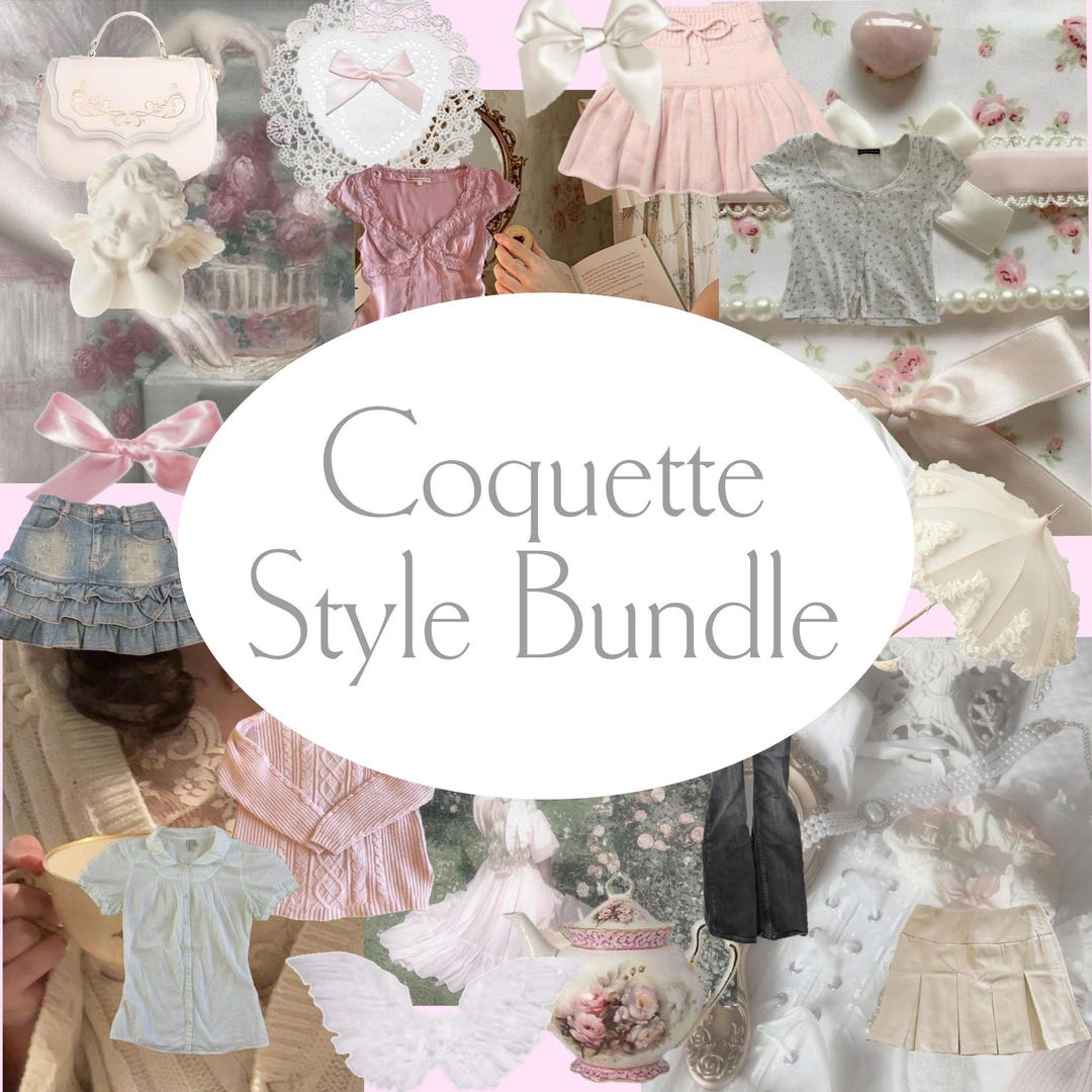 Coquette Clothing Style Bundle | Bows, Lace, and Pastels - Etsy