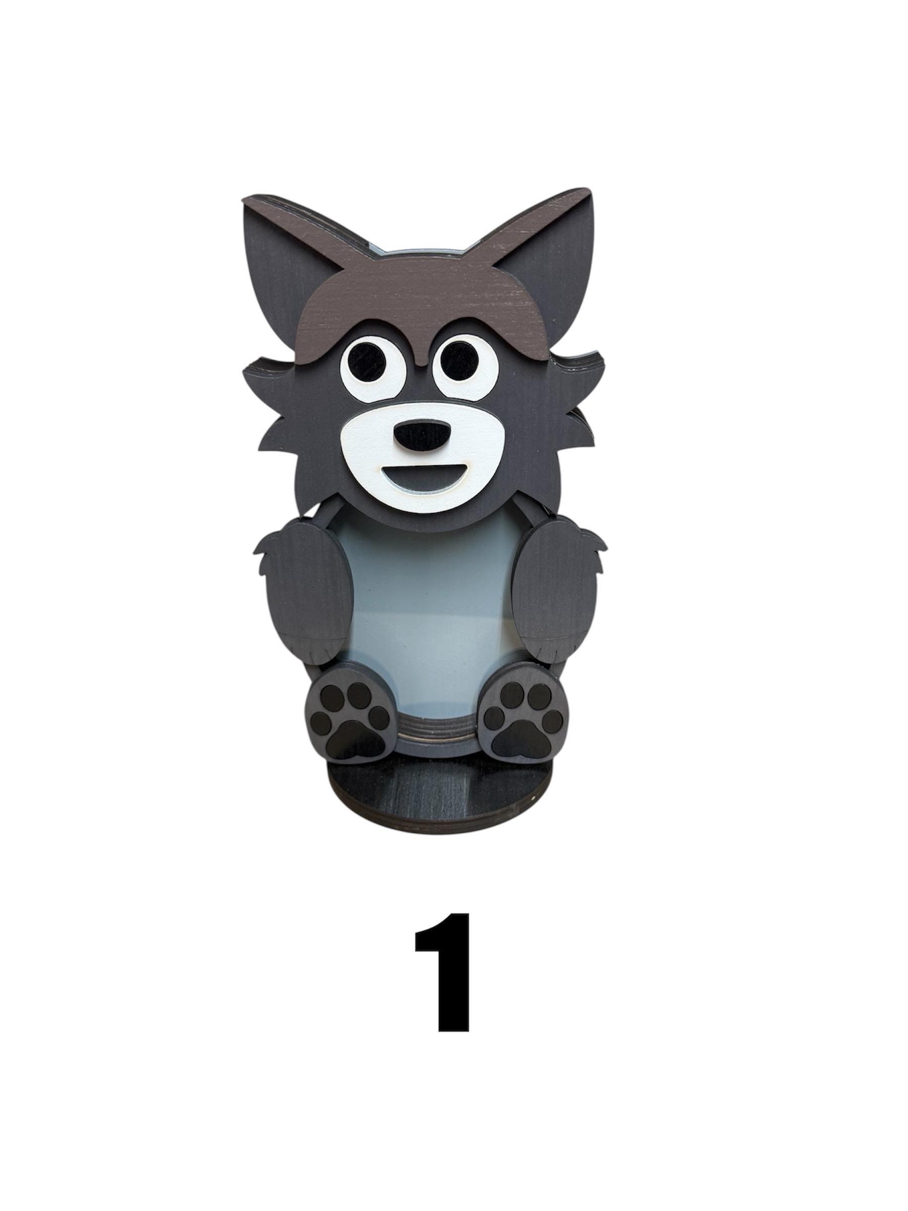 Wooden Wolf Bank: Kids Animal Piggy Bank - Etsy