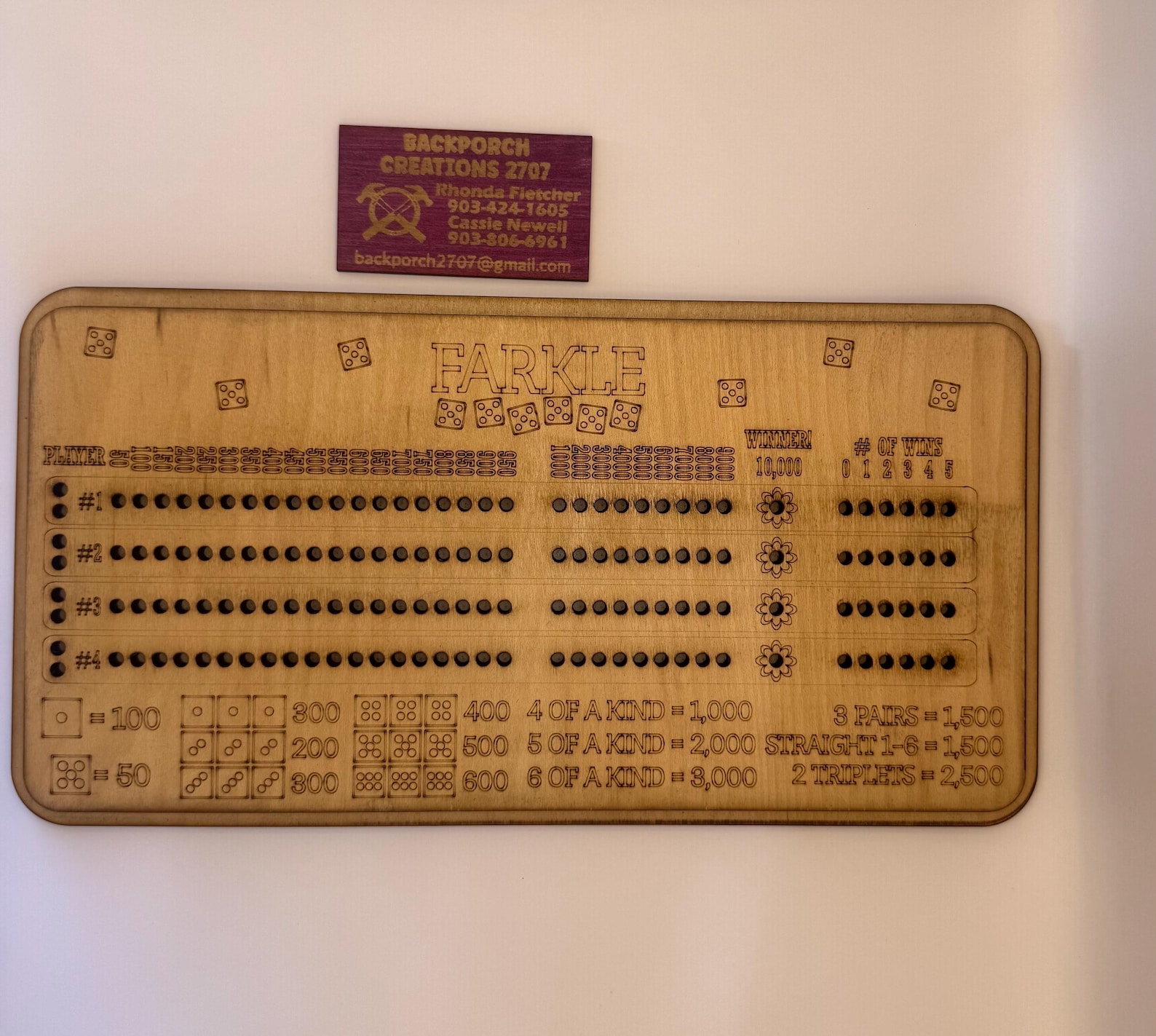 Farkle Scorecard: Family Dice Game Fun - Etsy