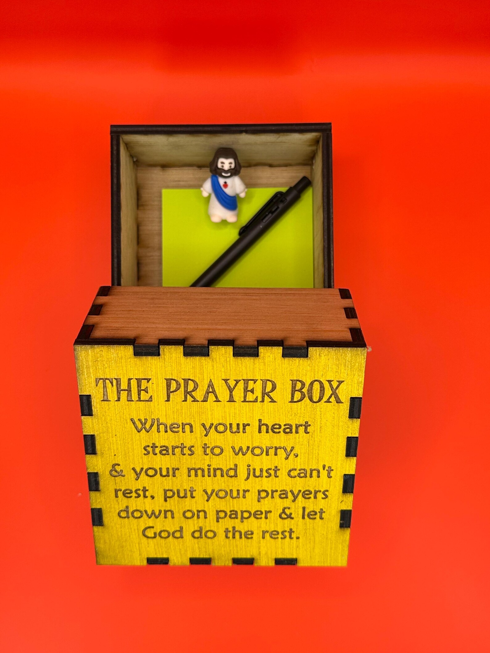 Prayer Box With Pen & Pad - Religious Gift - Etsy