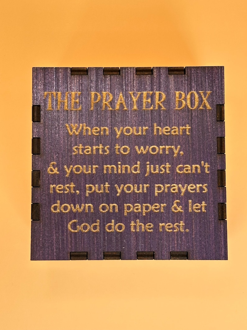 Prayer Box With Pen & Pad - Religious Gift - Etsy