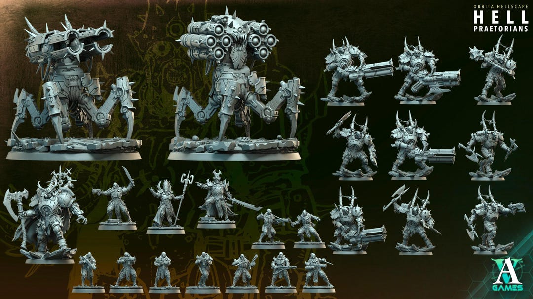 Hell Praetorians - Orbita Hellscape by Archvillain Games | 3D Printed ...