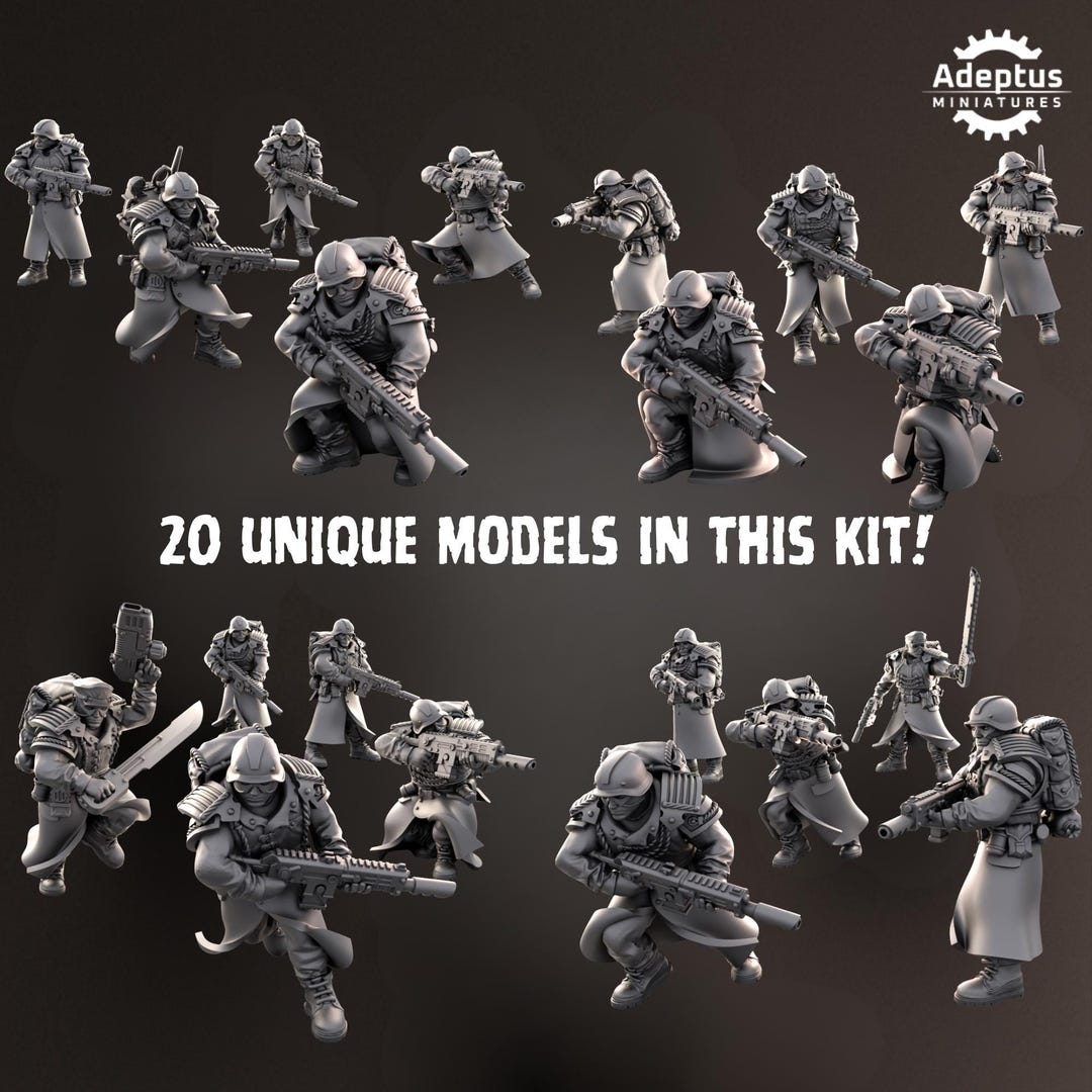 Nightcloak Regiment Squad by Adeptus Miniatures | 3D Printed Tabletop ...