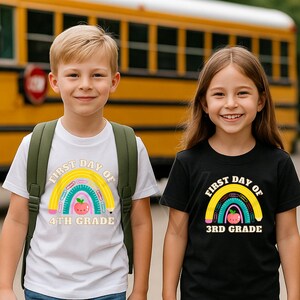First Day of School PNG | Rainbow Apple Digital Design | Grade K–6 ...