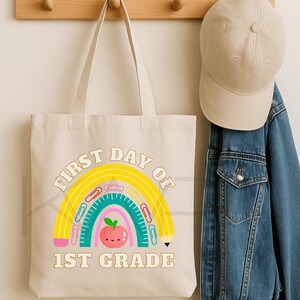 First Day of School PNG | Rainbow Apple Digital Design | Grade K–6 ...