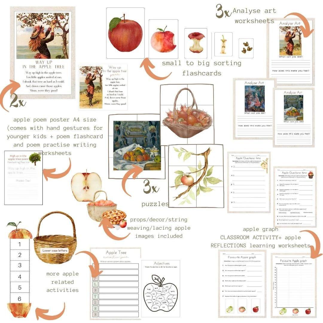 Apple Mini Unit – Digital Download Fall Themed Nature Activity Pack ...