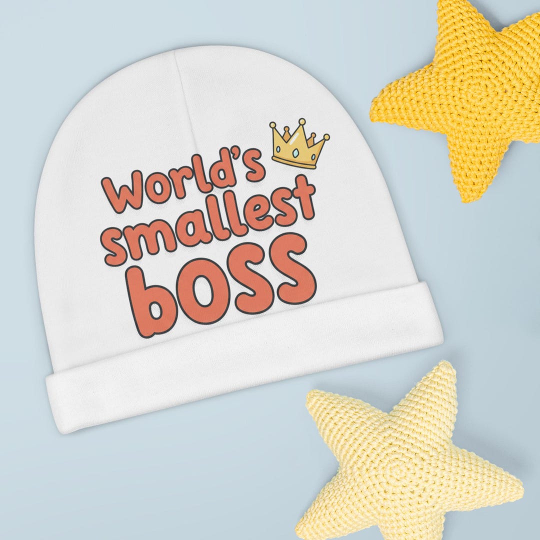 World's Smallest Boss Baby Beanie | Crown Newborn Hat - Etsy